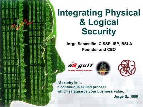 Integrating Physical And Logical Security Ppt Computing