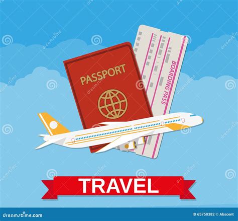 Passport With Two Boarding Passes Royalty Free Illustration