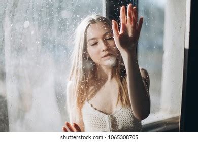 Back View Naked Woman Taking Shower Stock Photo Shutterstock
