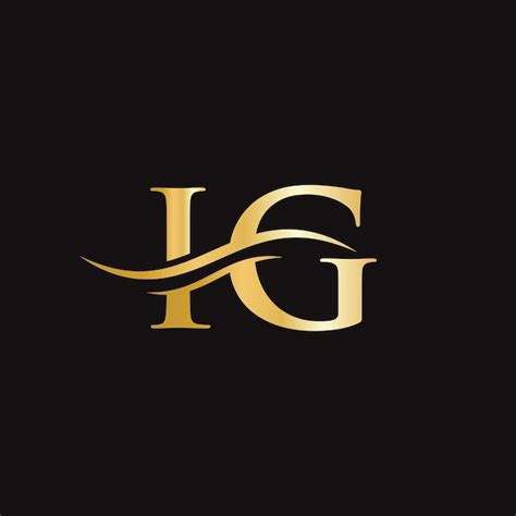 Water Wave Ig Logo Vector Swoosh Letter Ig Logo Design Para Negócios E