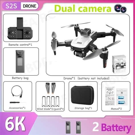 6K BagBox 2Batterie KBDFA 2023 S2S drone 4k hd caméra fpv rc wifi 5g