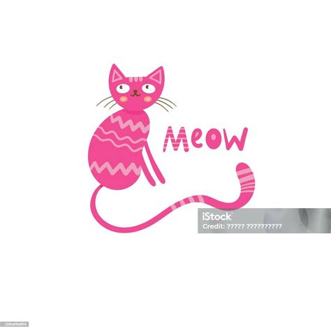 귀여운 만화 고양이와 포스터 재미있는 새끼 고양이와 벡터 카드 다채로운 플랫 프린트 고양이 새끼에 대한 스톡 벡터 아트 및 기타 이미지 고양이 새끼 고양이 울음소리