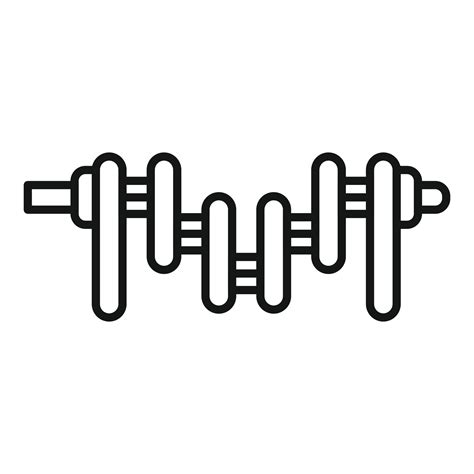 Crankshaft Icon Outline Vector Car Piston Vector Art At Vecteezy
