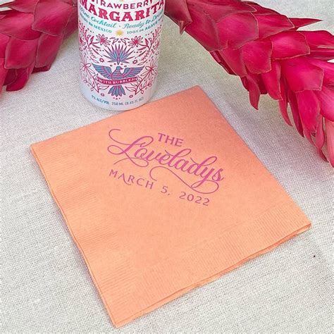 Personalized Script Napkins Gb Design House