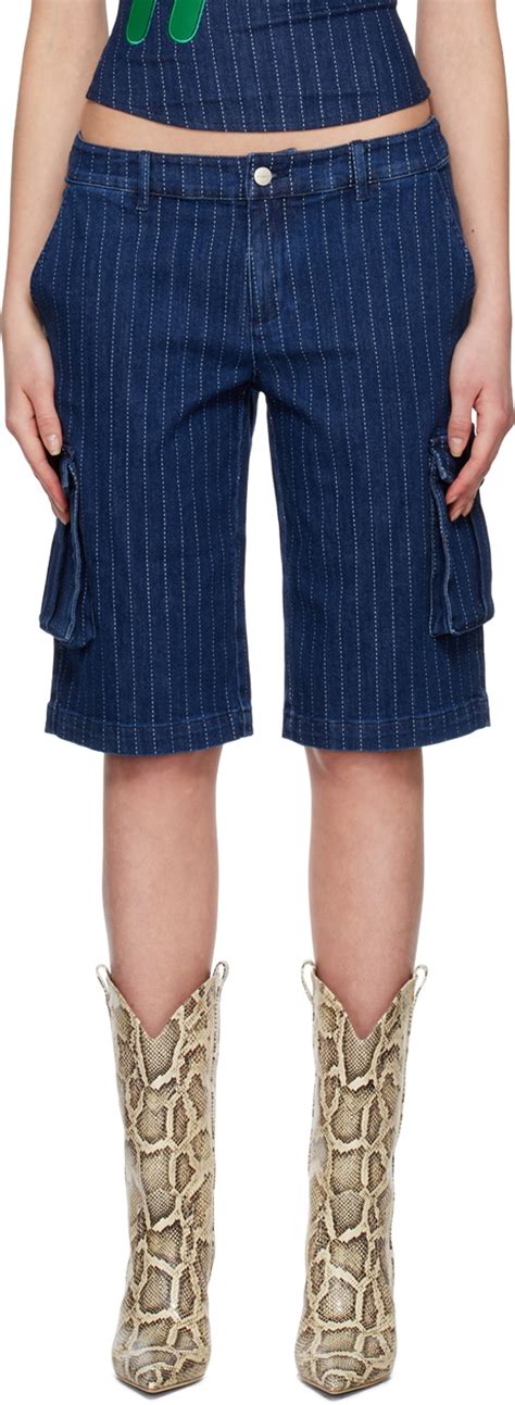 Miaou Blue Dune Denim Shorts Miaou