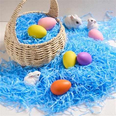 8oz 226g Easter Recyclable Paper Grass Shred Pastel Colors For Easter