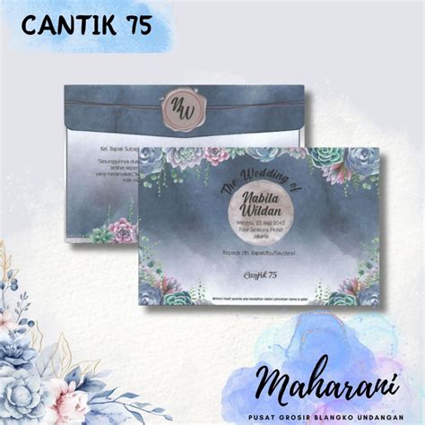 Jual Blangko Undangan Atau Kertas Undangan Pernikahan Merek Cantik 75