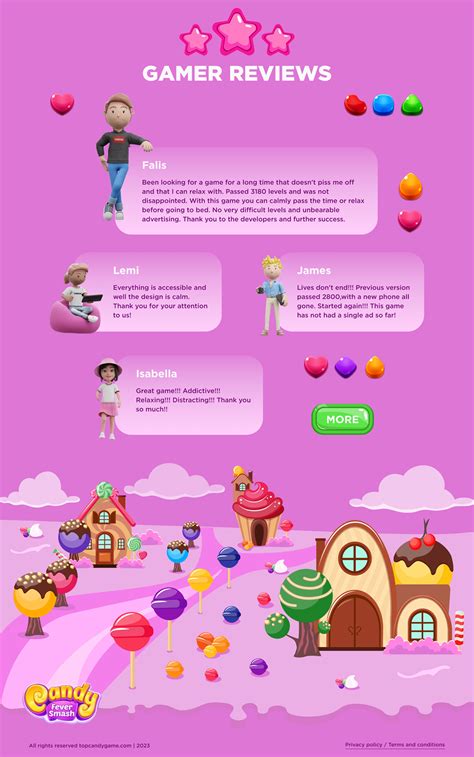 Landing Page For The Mobile Game Candy Fever Smash Behance