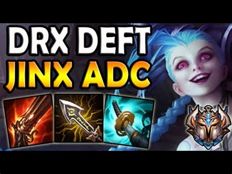 Deft JINX ADC Vs CAITLYN Patch 10 15 Ranked Korea YouTube