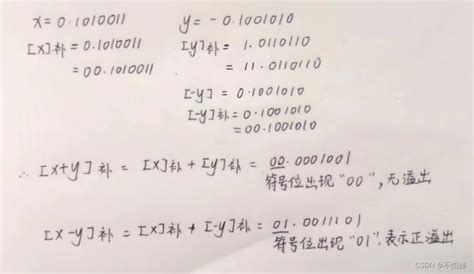 计算机组成原理定点加法减法运算