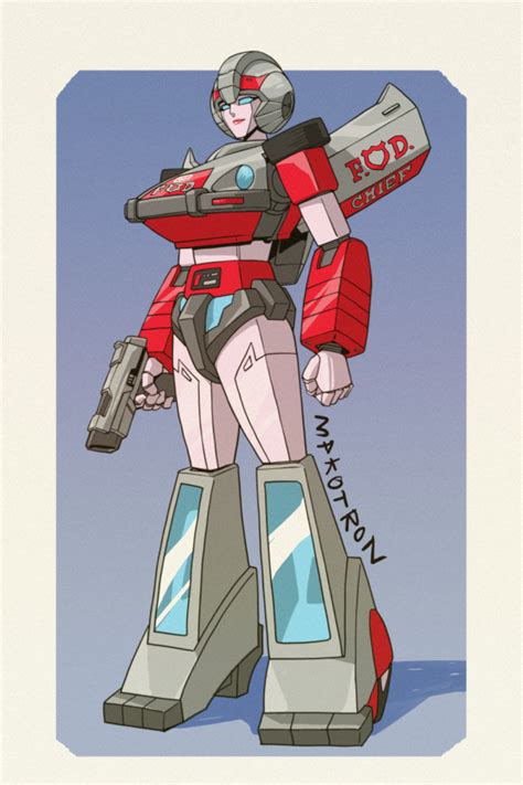 Arcee And Red Alert Transformers And 1 More Drawn By Makoto Ono