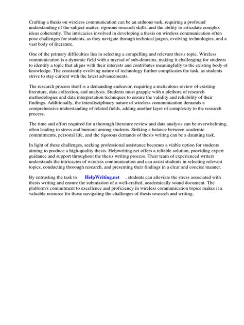 Thesis Topics On Wireless Communication Pdf Orthogonal Frequency Division Multiplexing