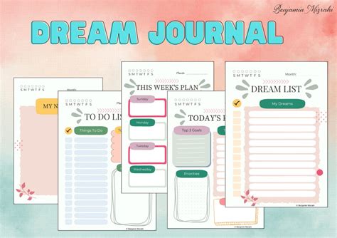 Dream Journal Printable Dream Interpretation Dream Tracker Dream