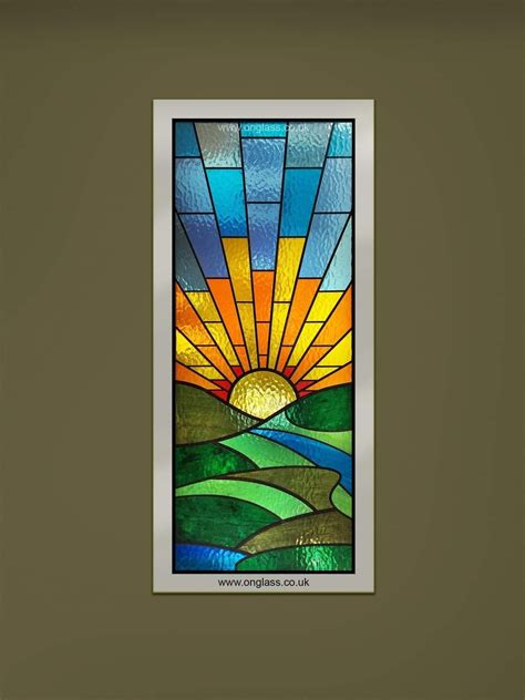 Sunburst Stained Glass Window In 2024 Stained Glass Diy Colorful