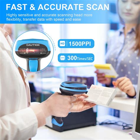 Jrhc Barcode Scanner Wireless Rechargeable 1d Laser Bar Code Scanners