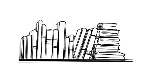 책장에 책 손으로 그린 스케치 그림 투명한 배경을 가진 벡터 책에 대한 스톡 벡터 아트 및 기타 이미지 책 칸 가구 공란 Istock