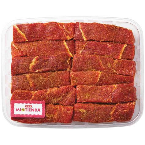 H E B Mi Tienda Seasoned Texas Style Boneless Beef Ribs Achiote