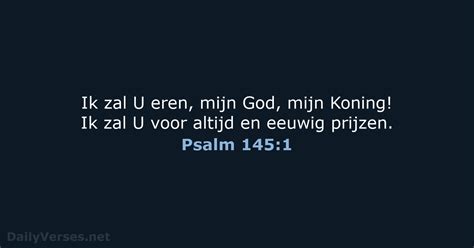 1 Oktober 2024 Bijbeltekst Van De Dag BB Psalm 145 1