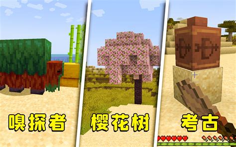 我的世界巨量更新嗅探者与樱花树加入考古玩法上线 图图图酱吖 图图图酱吖 哔哩哔哩视频