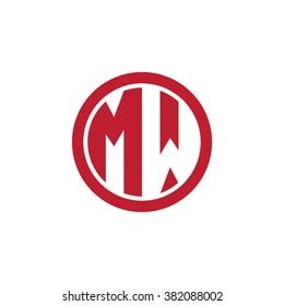 Mw Initial Letters Circle Business Logo Stock Vector Royalty Free Shutterstock
