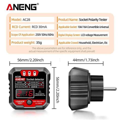 Jual Smart Socket Tester Detector Digital Display Eu Plug Ac28 Tespen Listrik Alat Tester