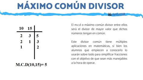 Como Calcular El Maximo Comun Divisor Mcd Ejercicios Y Ejemplos