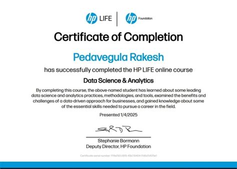 Datascience Analytics Lifelonglearning Careergrowth Hpfoundation Pedavegula Rakesh