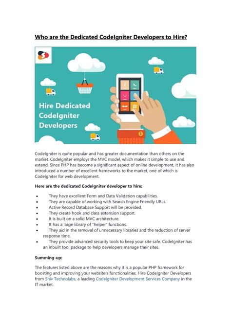 PPT Who Are The Dedicated CodeIgniter Developers To Hire PowerPoint