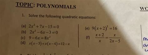 Solved Can Someone Assist Me With Factorizing Ploynomials