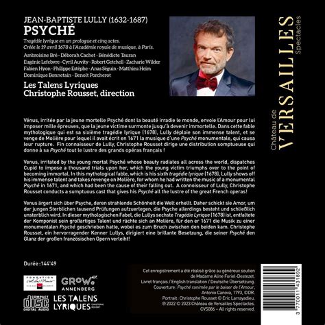 Jean Baptiste Lully Psyche Christophe Rousset La Boîte à Musique