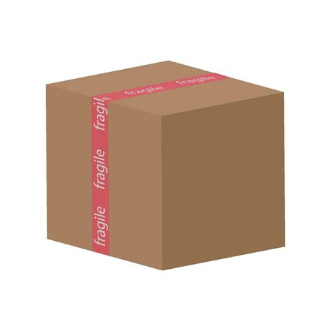 Cardboard Box Mockup Isolated On White Background Shipping Box Layout