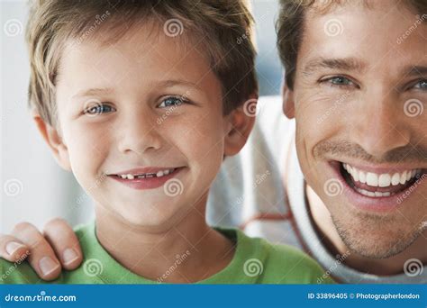 Father And Son Smiling Together Stock Image Image Of Leisure Cape