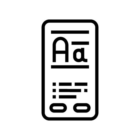 Typography Ux Ui Design Line Icon Vector Illustration 41281564 Vector