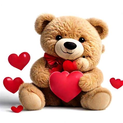 A Teddy Bear Holding A Heart That Says Love Premium Ai Generated Image