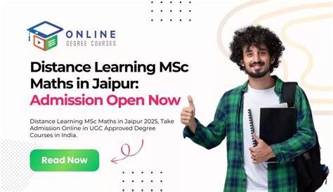 Distance Learning Msc Maths In Jaipur Admission Open Now
