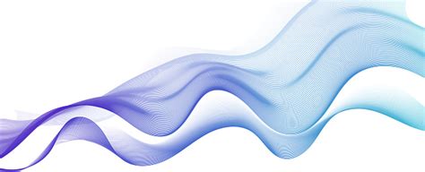 추상적인 파란색 녹색 및 보라색 흰색 배경에 부드럽게 흐르는 물결 선 다이나믹 음파 소자 설계 추상적인에 대한 스톡 벡터 아트 및 기타 이미지 Istock
