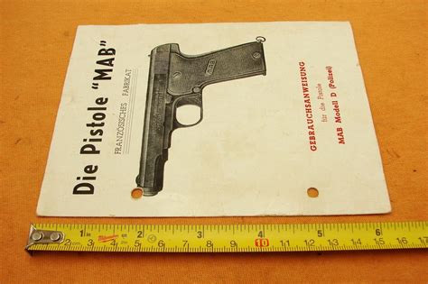 Mab Model D Manual Genuine Militaria