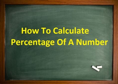 How To Calculate A Percentage Math For All
