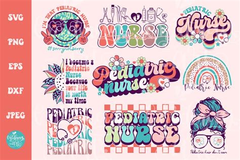 Pediatric Nurse Svg Png Bundle Pediatric Nurse Rainbow Svg