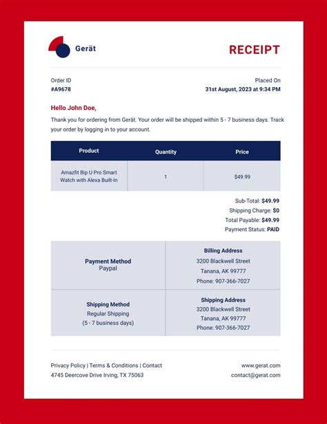 Grocery Shop Receipt Template Visme