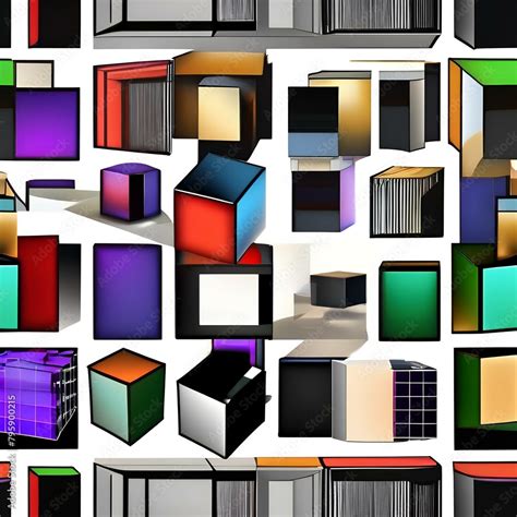 Cubes And Rectangles Morphing And Transforming Into Different Shapes Creating A Sense Of