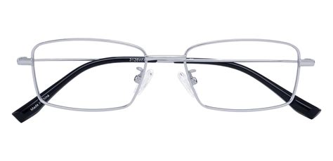 Wendell Rectangle Prescription Glasses Silver Mens Eyeglasses