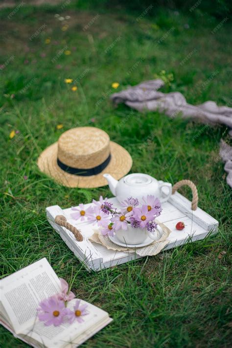 Premium Photo Picnic In The Forest On Green Grass