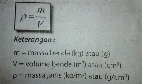 Massa Jenis Zat Pengertian And Rumus Hitung Fisika Smp Kelas 7 Dwi Purwanto