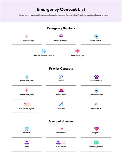 Free Printable Emergency Numbers Download Free Printable Emergency