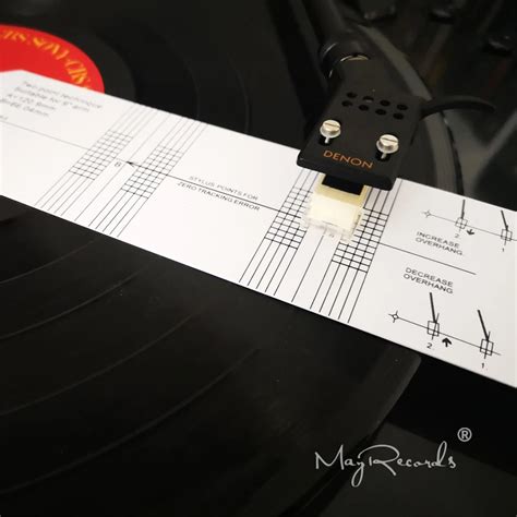 Turntable Phono Cartridge Stylus Alignment Protractor Tool 53 OFF