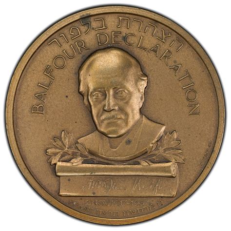 Sold Israel 1967 The Balfour Declaration Medal 59mm The Toronto Coin Shop