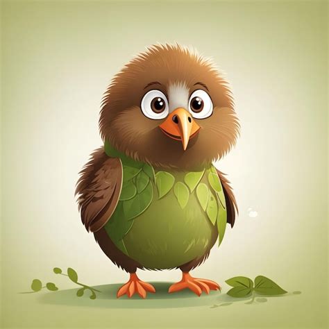 Premium Ai Image Kiwi Bird Illustration Ai Generative