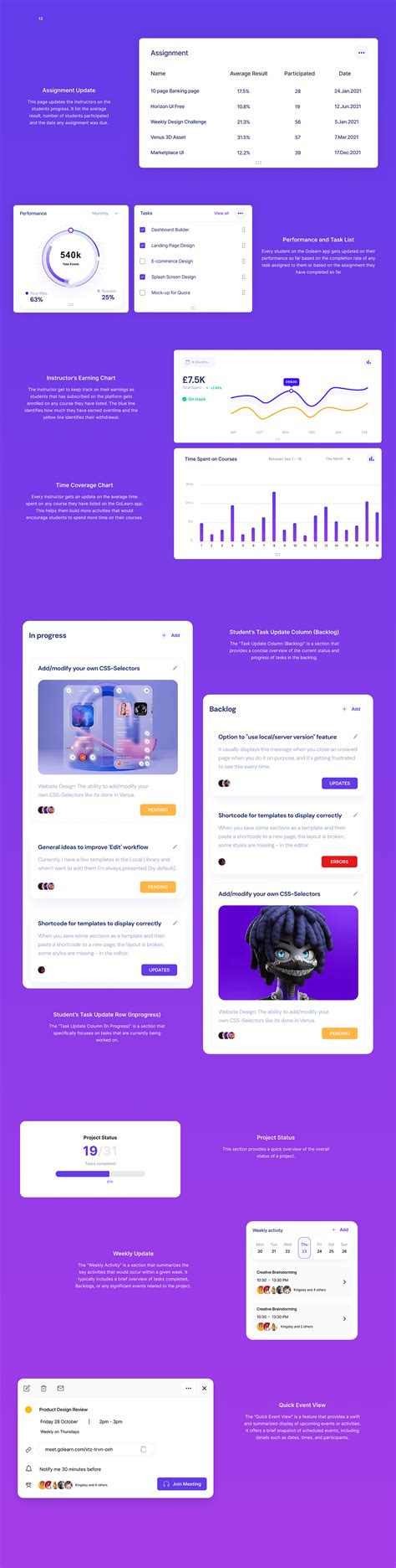 GoLearn An Online Educational UX Design Case Study Behance