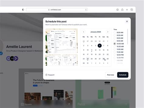 Schedule Post Modal — Untitled Ui By Jordan Hughes® On Dribbble